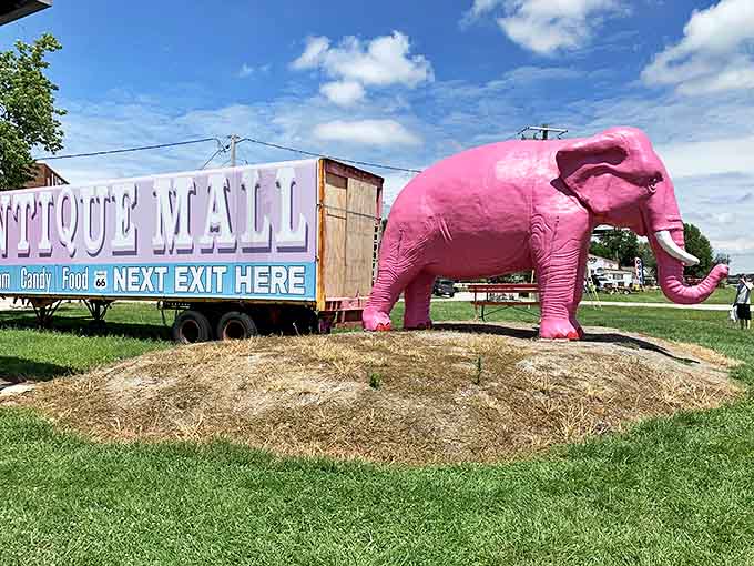That pink elephant isn't just roadside kitsch &ndash; it's a beacon of joy that's probably witnessed more family photos than most professional photographers.