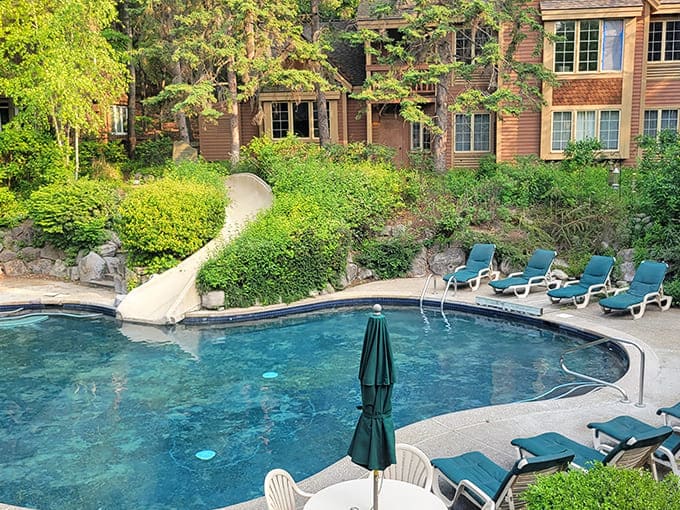 This waterfront pool area proves that Michigan summers can rival any tropical destination &ndash; minus the passport requirements and jet lag.