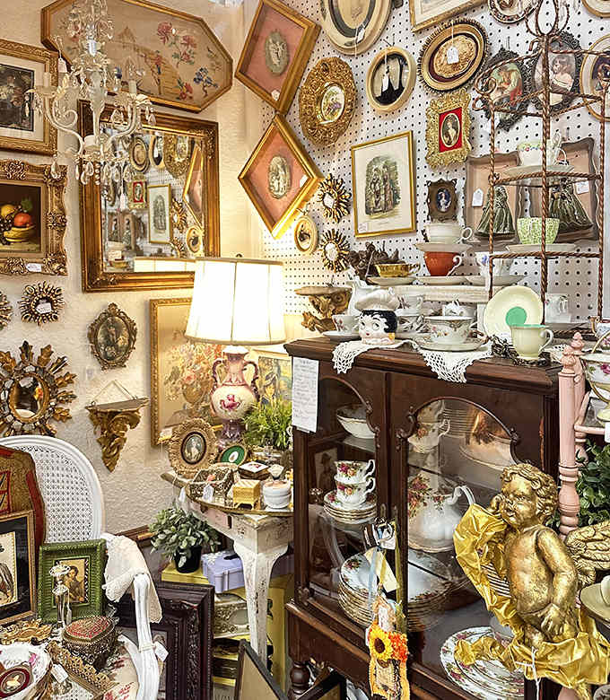 A wall of memories where every frame tells a story and every mirror reflects a different era of American design.