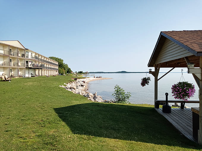 Bavarian Haus Lakefront Inn sits right on the water, offering views that make you question why you ever lived anywhere else.