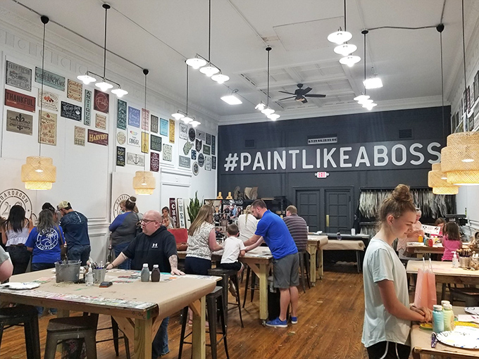At BoardRoom46, creativity flows as freely as the wine, with "#PAINTLIKEABOSS" encouraging even the artistically challenged to channel their inner Picasso in this bright, welcoming space.