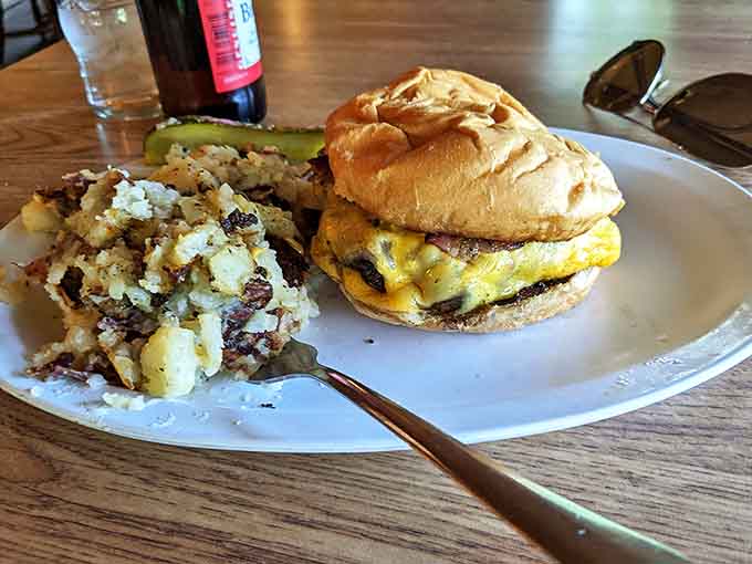 A perfectly crafted cheeseburger – simple, juicy, and exactly what a burger should be when nobody's trying to reinvent the wheel.