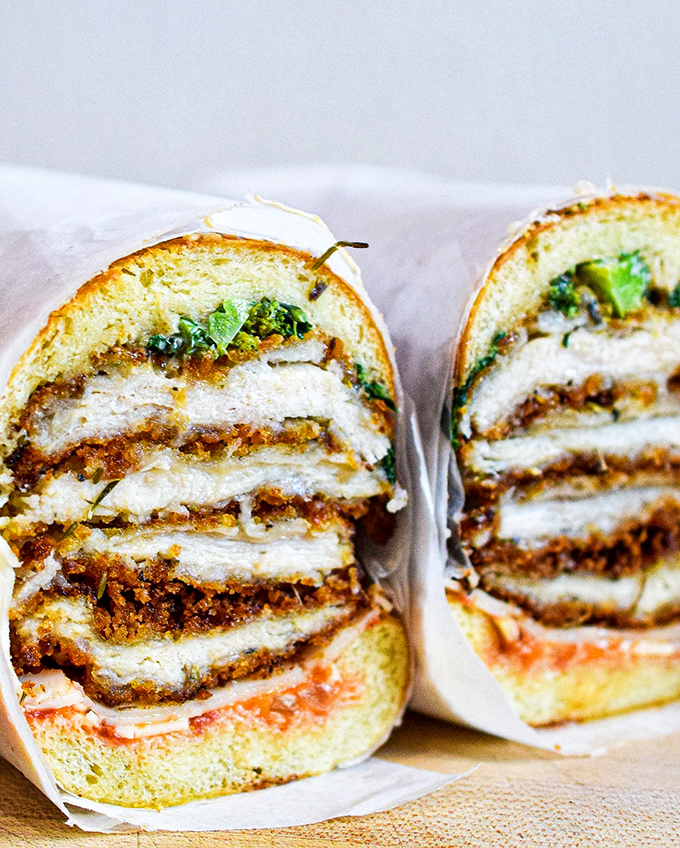 Chicken Sandwich: Layer upon layer of crispy chicken cutlet creates a beautiful stratification that would make geologists weep with joy.