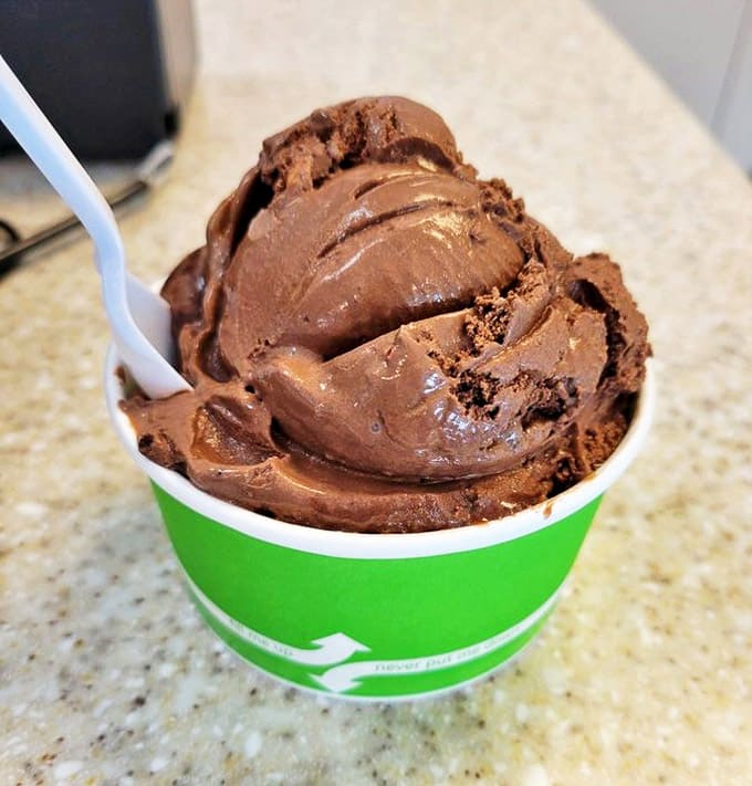 Vanilla ice cream playing host to chocolate discs and crunchy nuts &ndash; a party in a container where everyone's invited and nobody wants to leave.