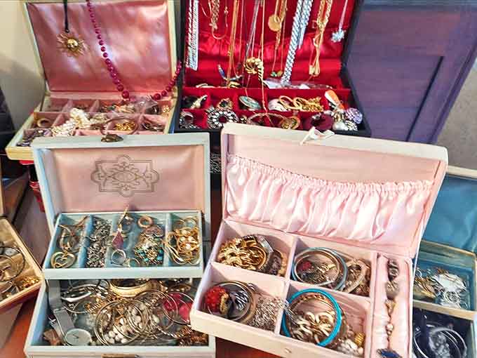 Treasure boxes spill their secrets&mdash;decades of costume jewelry waiting for second chances to adorn collars and wrists at special occasions.