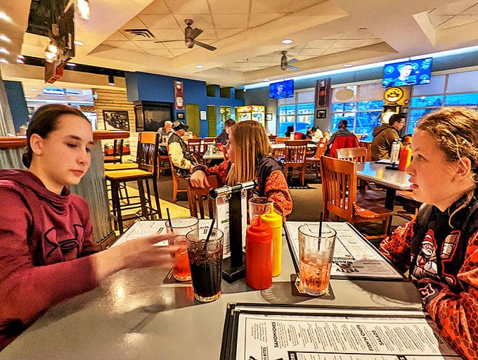 Weekend brunch brings together locals and visitors in a shared mission: conquering those legendary Lemon-Ricotta Hotcakes before they float away.