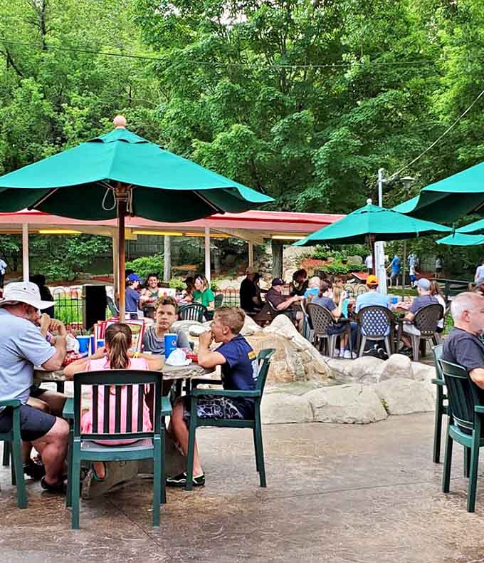 Not just outdoor dining &ndash; it's a community gathering where strangers become friends over shared love of perfect burgers.