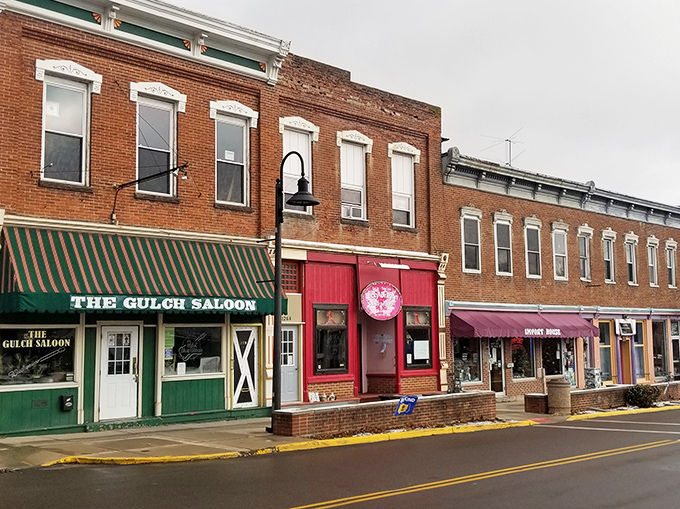 Downtown storefronts maintain their historic charm while housing businesses that would make any big city jealous of this small-town commercial district.