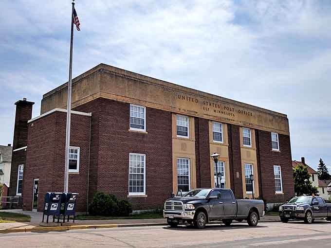 Even Ely's post office exudes historic charm, a brick testament to when government buildings were designed to inspire rather than just function.