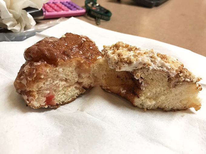 The ultimate breakfast debate: fritter or nut roll? At Louie's, the correct answer is always "both, please."