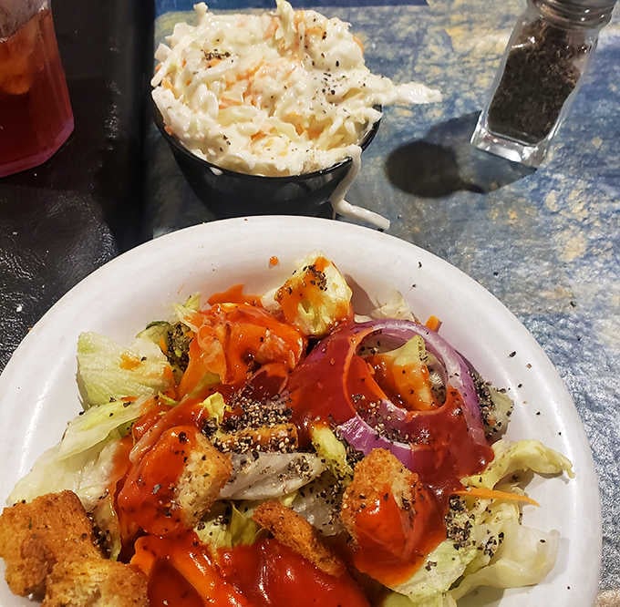 Even the simple salads at Gil's get the royal treatment, with fresh vegetables and golden croutons that actually taste like something.