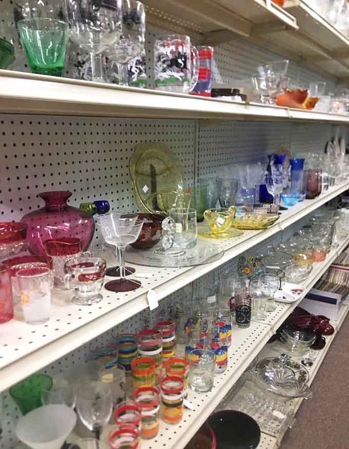 Crystal and colored glass catch the light like a kaleidoscope of bygone eras &ndash; from Depression glass to Mad Men cocktail culture.