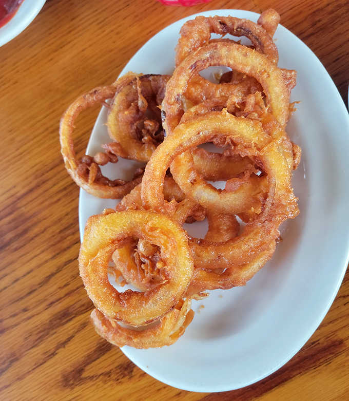 Onion rings with the perfect crunch-to-tenderness ratio &ndash; golden hoops of happiness that make the perfect sidekick to smoked meats.