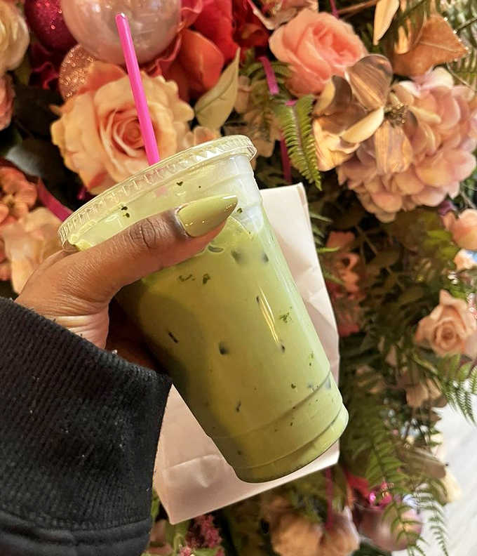 Vibrant green goodness &ndash; YoYo's iced matcha latte provides a gentle caffeine lift with Instagram-worthy aesthetics.