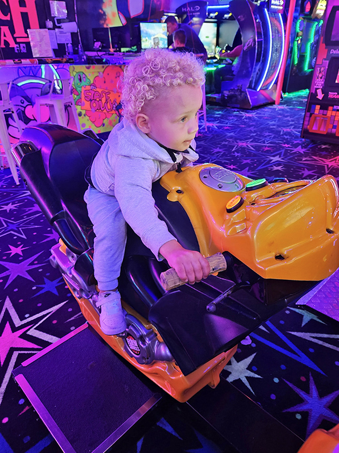 Even the tiniest gamers find their happy place at Arcade Monsters, where kid-friendly rides create the next generation of arcade enthusiasts.