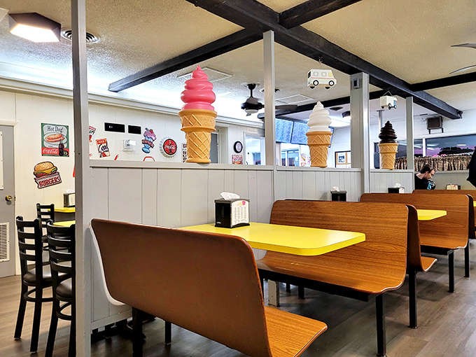 Those bright yellow tables have hosted countless celebrations, first dates, and family gatherings, each one adding to Kurly Q's rich history of happiness.