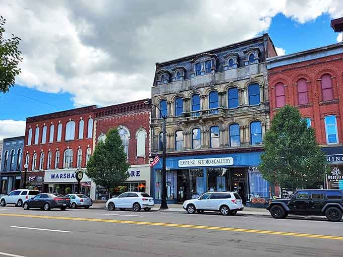 Marshall Hardware, LLC: The vintage Rexall Drugs sign hangs like a time capsule above a sidewalk that's seen generations of shoppers seeking everything from penny candy to prescriptions.