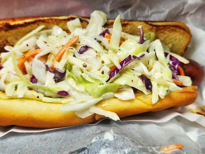 Sweet meets heat in the "Mata Hari" &ndash; creamy coleslaw and signature chili creating a mysterious flavor profile worthy of its infamous namesake.