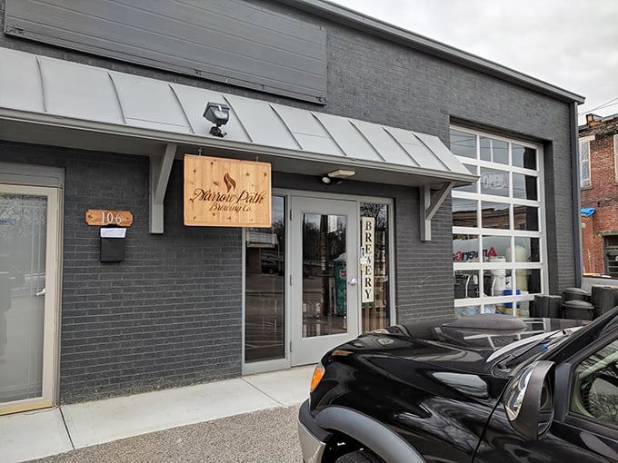 Narrow Path Brewing Company pours liquid creativity into every glass, creating a gathering spot where strangers become friends over shared flights.