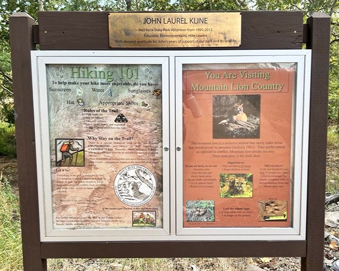 "Mountain Lion Country" &ndash; where even the warning signs make you reach for your camera while nervously glancing over your shoulder.