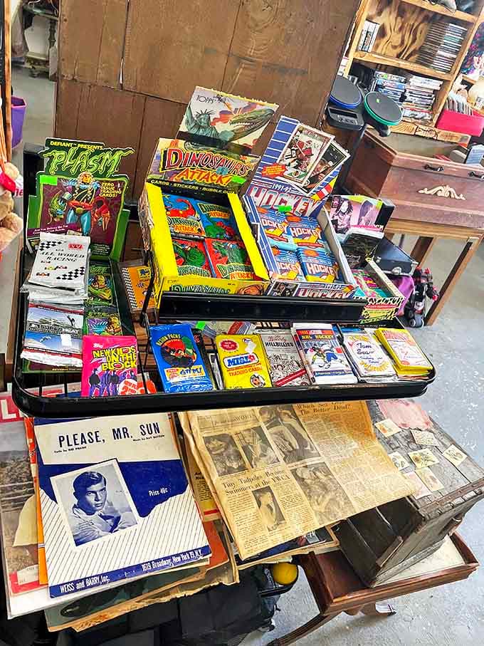Comic books and vintage cards &ndash; childhood nostalgia preserved in mint condition, ready to transport you back to Saturday mornings past.
