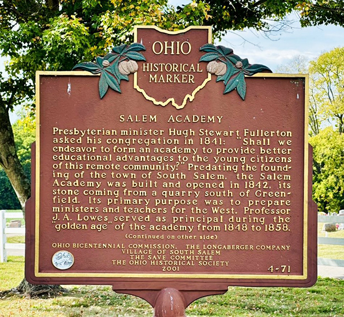 This historical marker tells the tale of Salem Academy, where generations of students pursued knowledge long before smartphones put information at our fingertips.