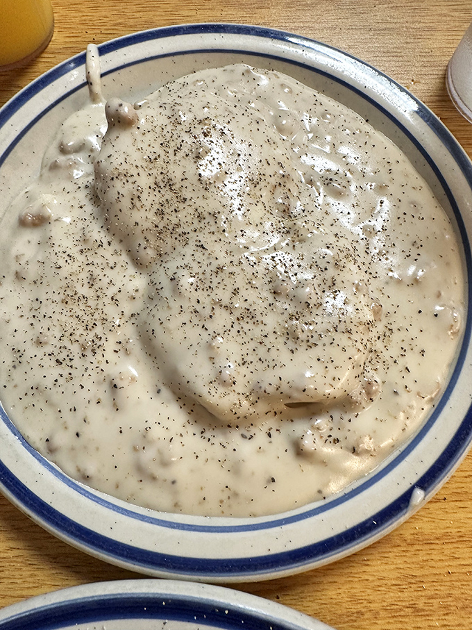 This isn't just gravy &ndash; it's a savory, pepper-speckled blanket of happiness that transforms ordinary biscuits into extraordinary memories.