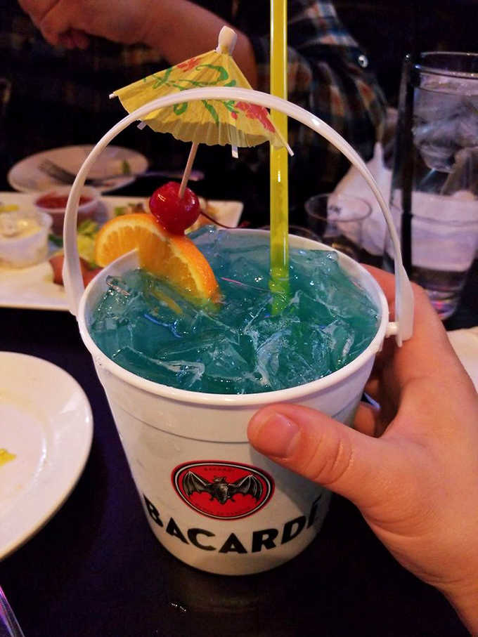 A vacation in a bucket, complete with tiny umbrella &ndash; the kind of drink that makes you instantly forget about Monday.