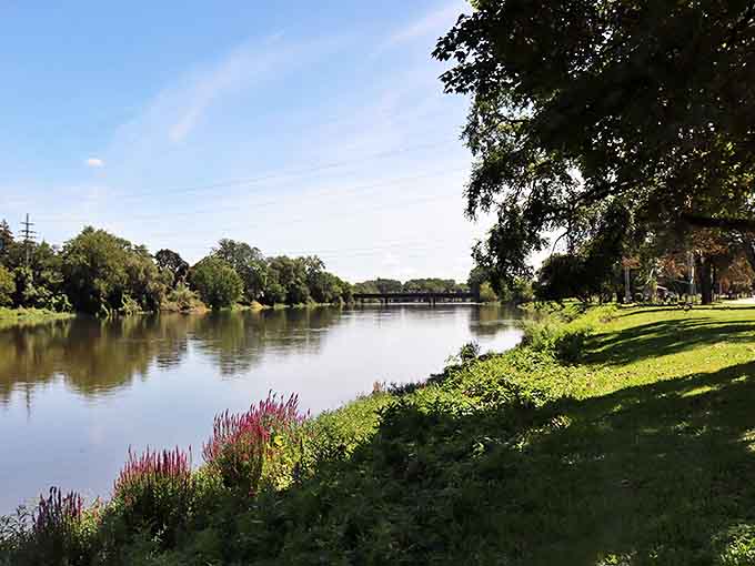 Soldier & Sailor's Park honors military veterans with peaceful green space perfect for reflection and remembering those who served our nation.