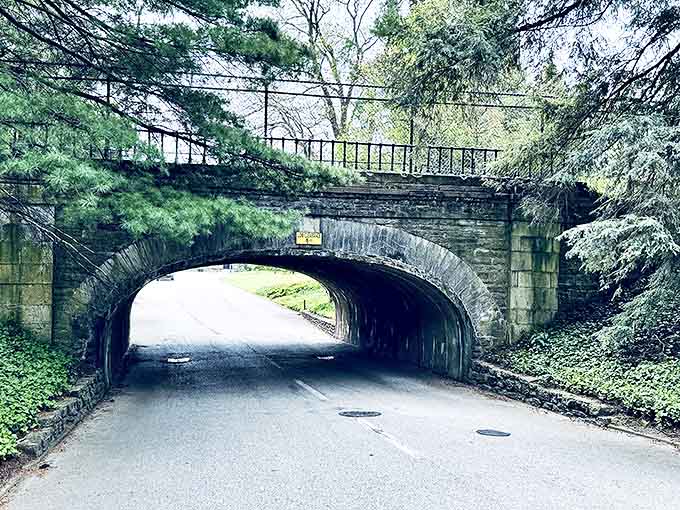 This stone bridge has witnessed generations passing beneath its arch, its sturdy construction a testament to 19th-century craftsmanship.