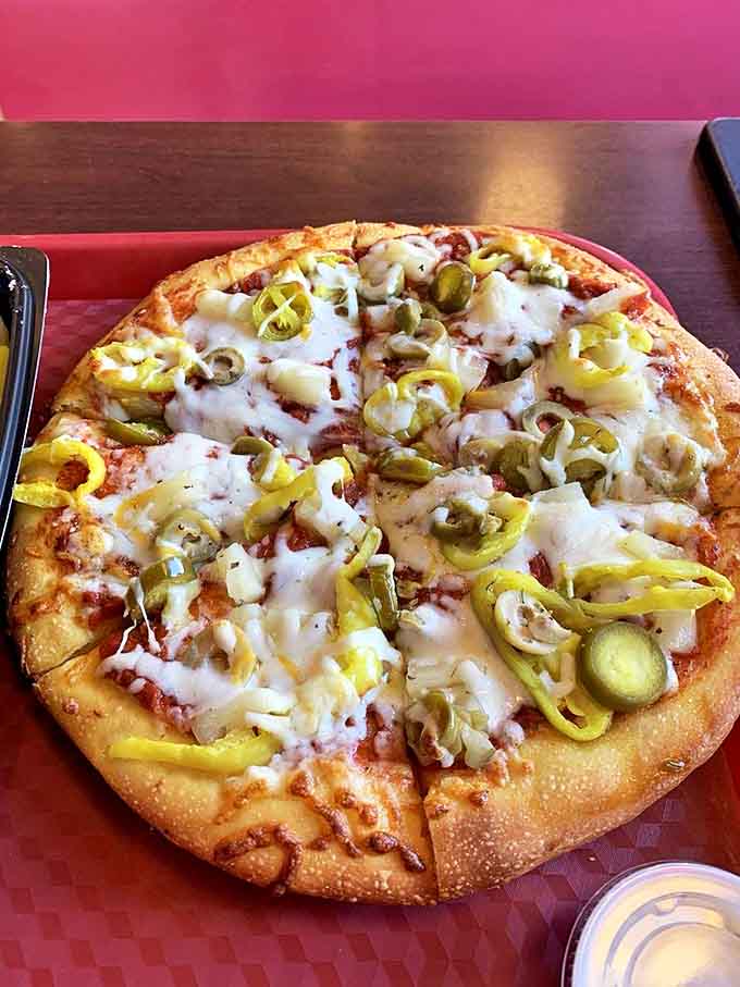 The Sweet Tango pizza delivers a perfect harmony of jalape&ntilde;os, pineapple and green olives &ndash; a flavor combination as unexpected as the museum upstairs.