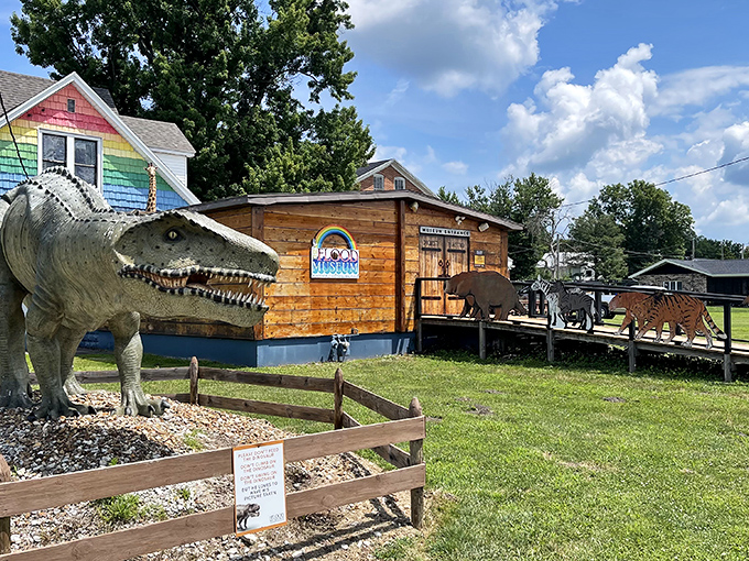 Who knew dinosaurs vacationed in Illinois? This quirky roadside attraction adds unexpected fun to Nauvoo's historical landscape.