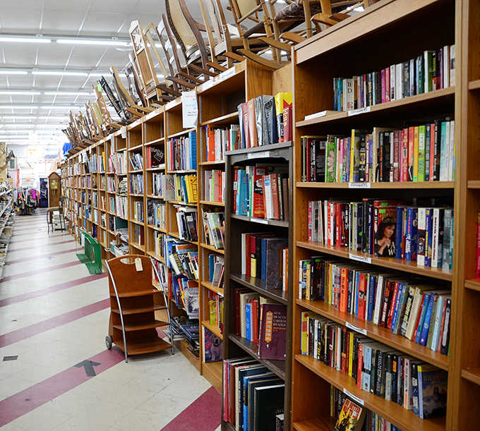 Literary heaven stretches as far as the eye can see &ndash; thousands of stories waiting to be rediscovered on shelves that seem to extend forever.
