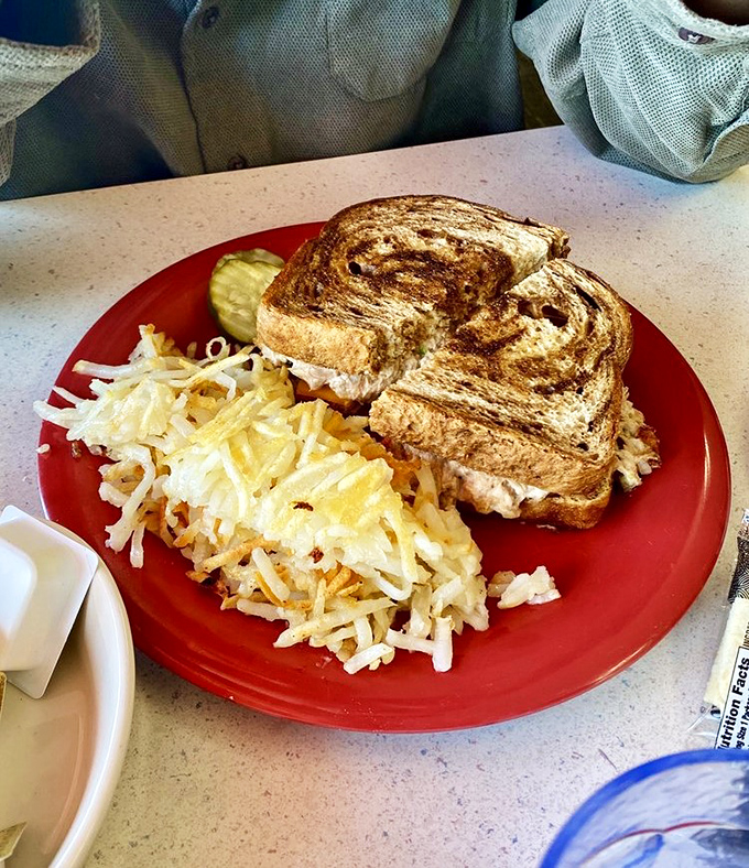 A classic diner sandwich with hash browns that put all others to shame.