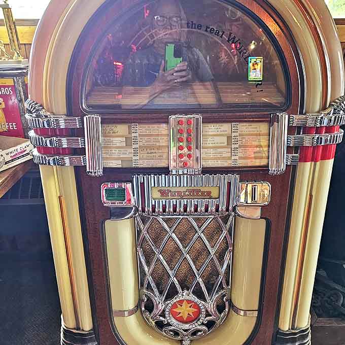This Wurlitzer jukebox is the kind of authentic vintage piece that reminds you when music required actual mechanical magic to play.