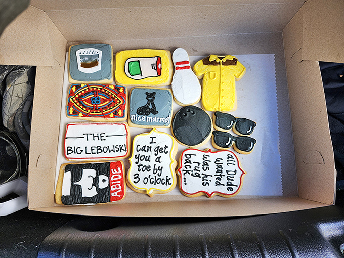 Pop culture meets pastry! These clever movie-reference cookies prove that bakers at Marks have both talent and a sense of humor.