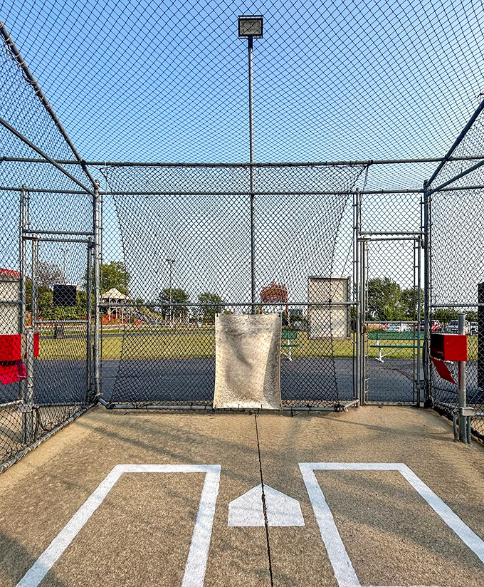 Batter up! The batting cages offer baseball and softball enthusiasts a chance to perfect their swing in a professional-grade facility.
