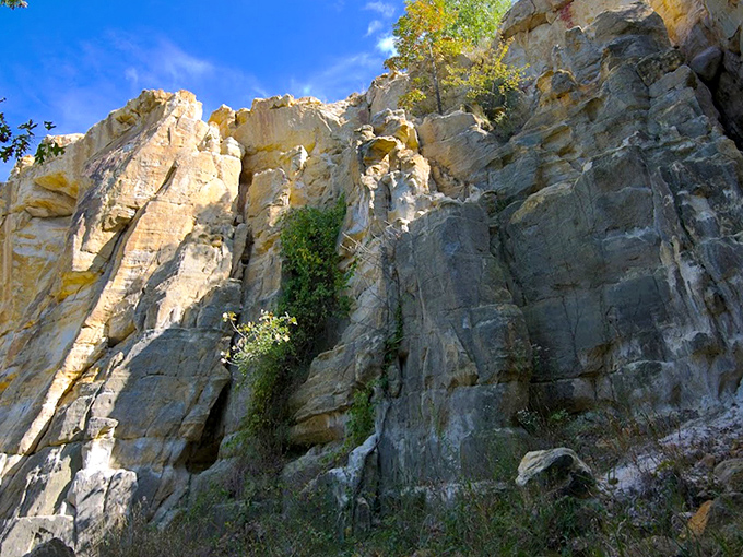 Towering rock formations stand as silent witnesses to millions of years of geological history, their layers telling Earth's ancient stories.