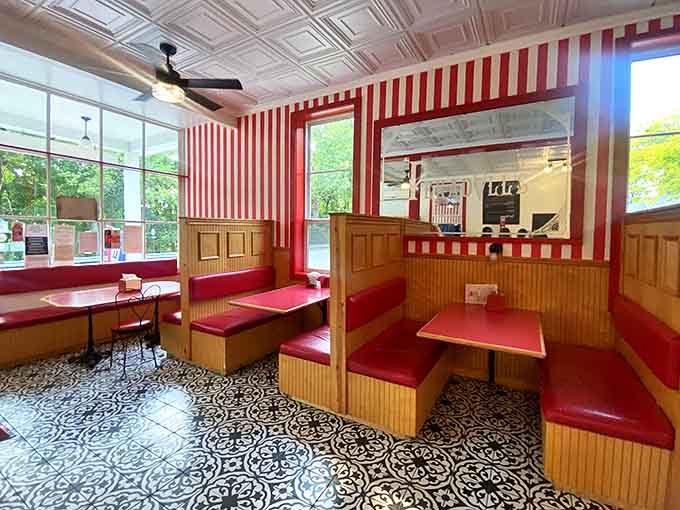 Young ice cream enthusiasts enjoying the fruits of their flavor decisions&mdash;their expressions say everything about Pekadill's magical effect on customers of all ages.