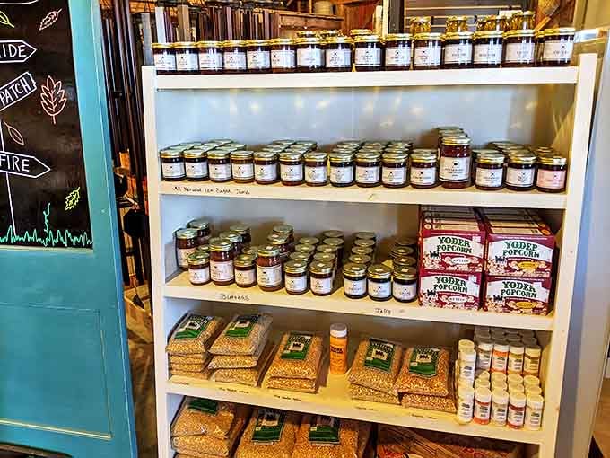 Shelves of homemade jams and jellies promise to upgrade your morning toast from boring to brilliant.