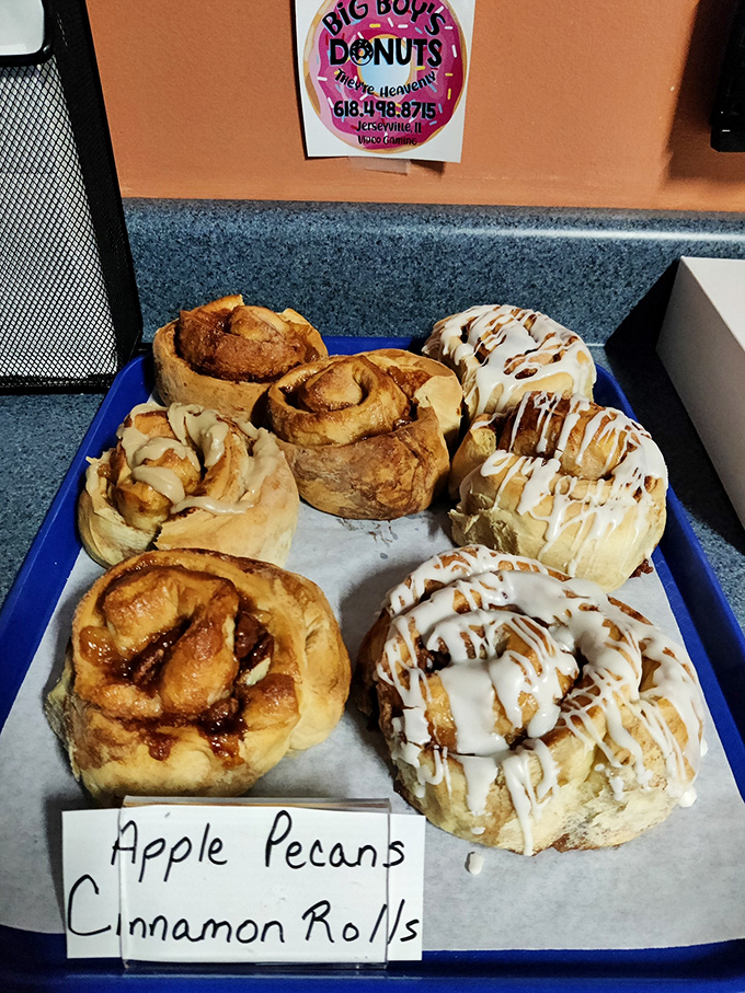 Cinnamon rolls that could double as pillows, with apple pecan varieties that make "an apple a day" sound like excellent medical advice.