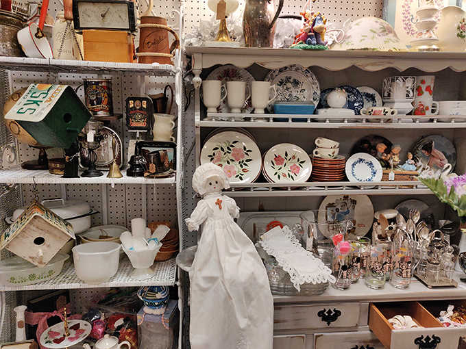 Grandmother's china cabinet reimagined &ndash; these aren't just dishes; they're vessels for stories of Sunday dinners and holiday gatherings past.