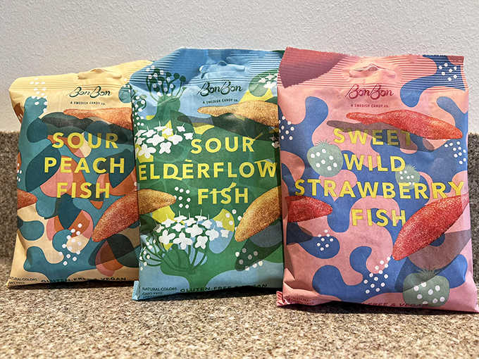 These artfully packaged fish-shaped gummies prove that sometimes the most delicious creatures don't actually swim in the ocean.