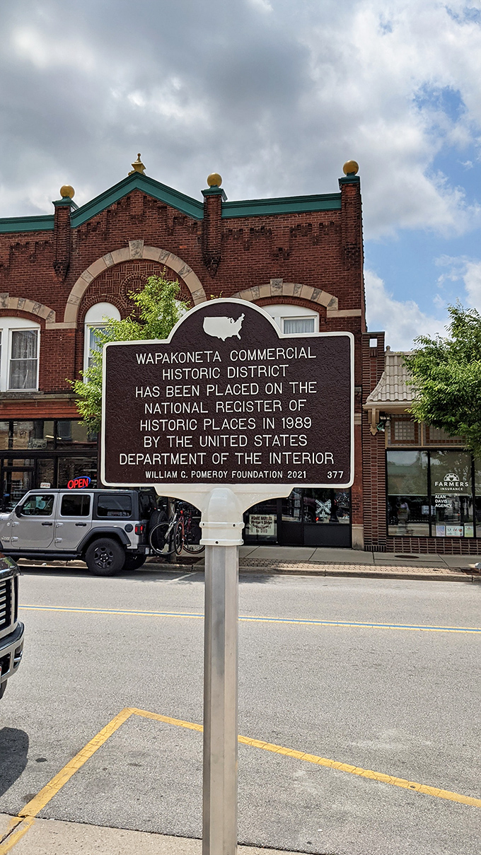 This historical marker reminds visitors they're walking through a nationally recognized treasure, preserved for future generations to enjoy.