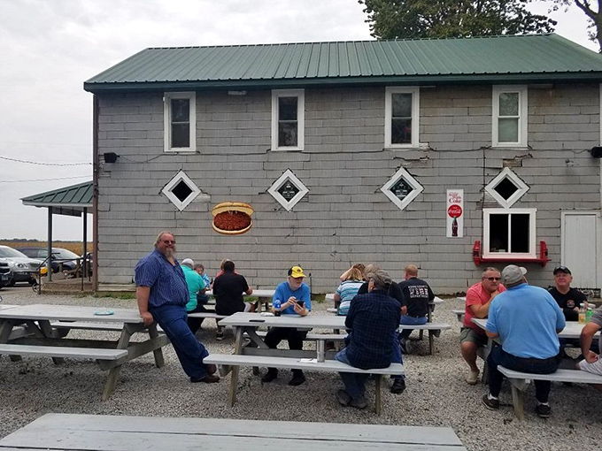 The side view of the historic building reveals its two-story character &ndash; standing since 1912 as both witness to and participant in rural American life.