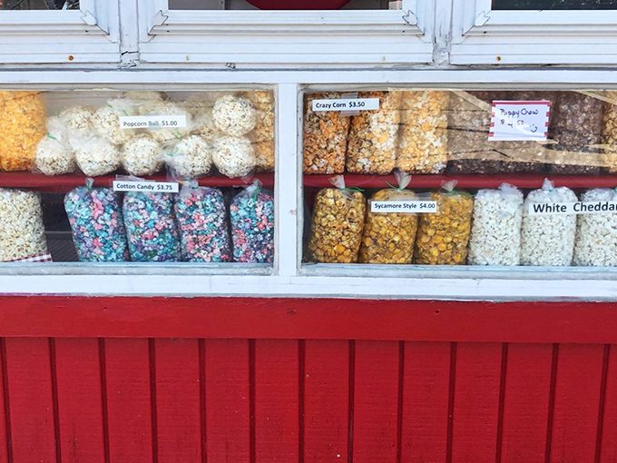 The display case showcases a tempting array of flavors &ndash; from classic butter to colorful cotton candy that brings out the kid in everyone.