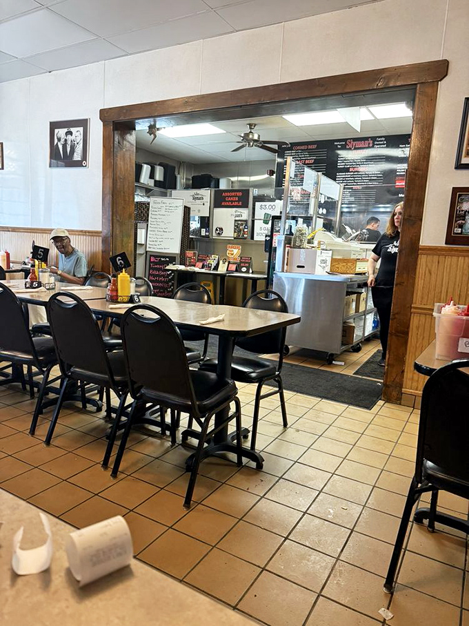 The open kitchen design lets diners witness sandwich artistry in action &ndash; where meat-stacking reaches Olympic-worthy heights.