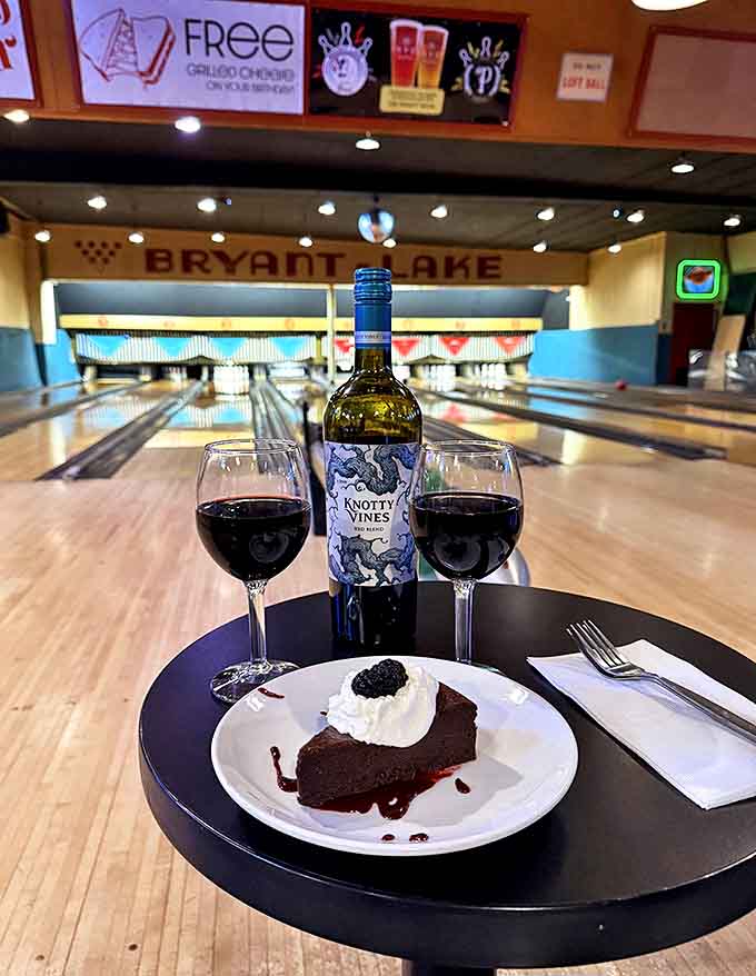 Wine and chocolate by the lanes? Bryant-Lake Bowl elevates the bowling experience with unexpected touches of sophistication.