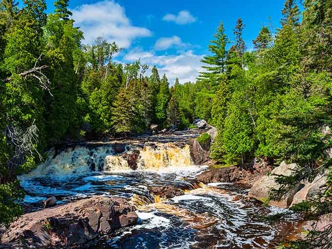 High Falls on the Superior Hiking Trail rewards determined hikers with views that make every challenging step feel completely and totally worthwhile.