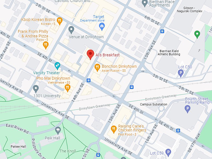 al's breakfast 10 map